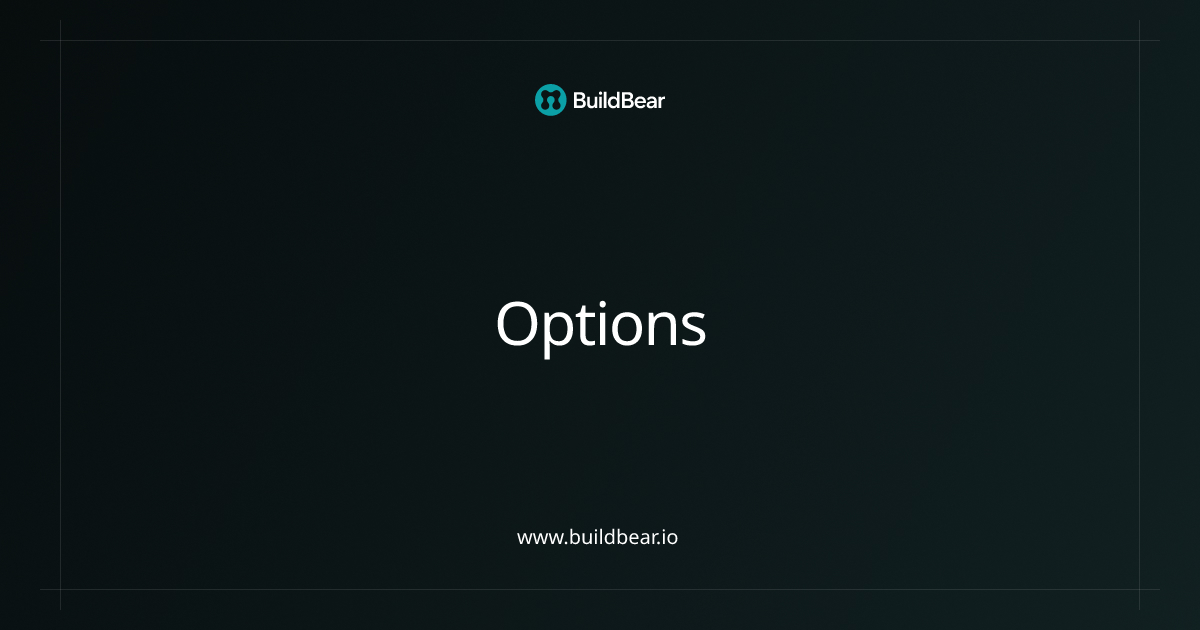 Docs - Options - BuildBear Labs